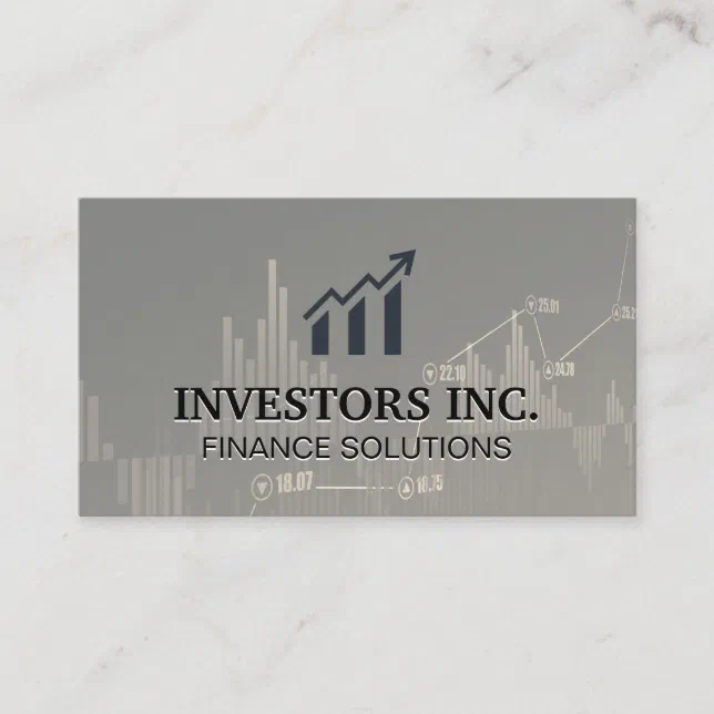 Stock Broker | Investments | Stock Market Graph Business Card | Zazzle