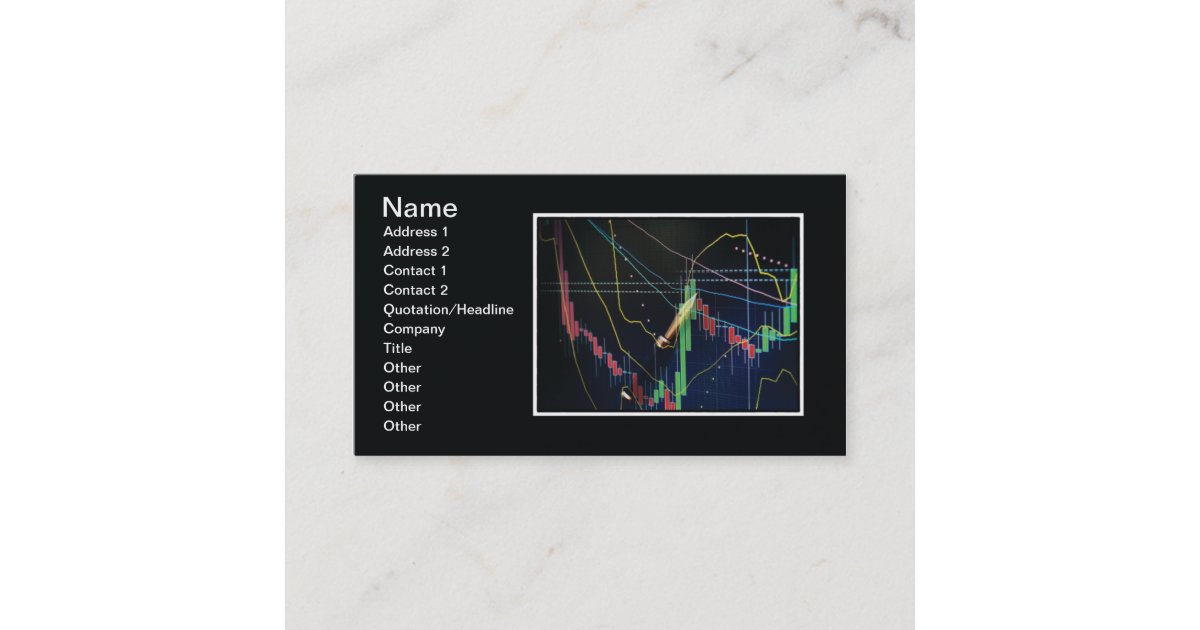 Stock market business card | Zazzle