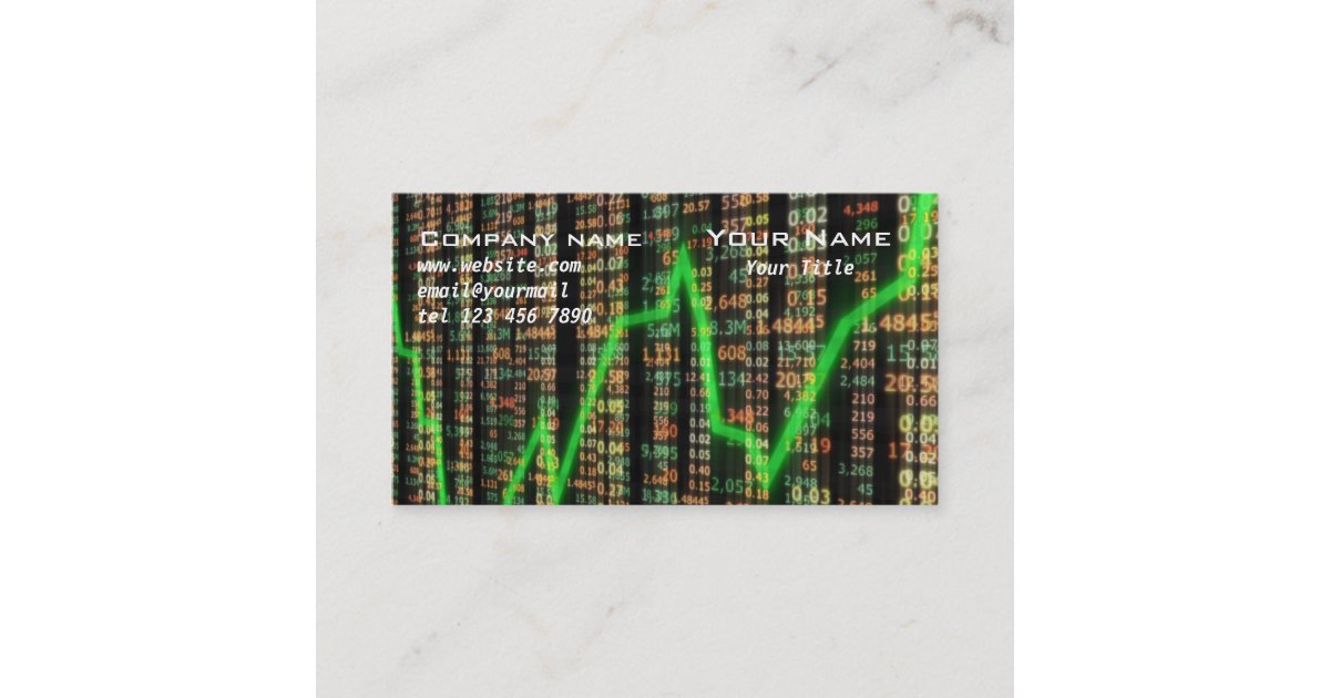 Stock market business card | Zazzle