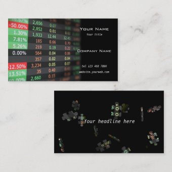 Stock market Business Card | Zazzle