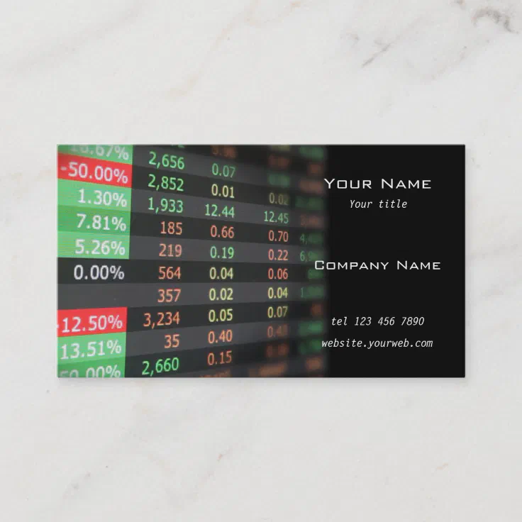 Stock market Business Card | Zazzle