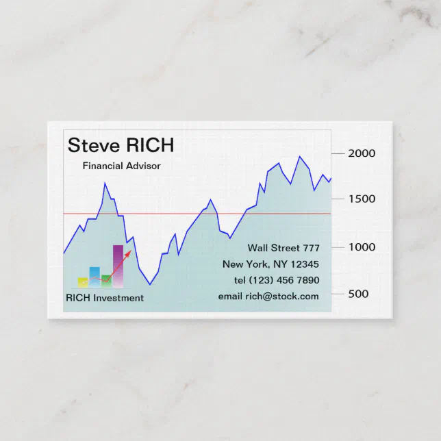 Stock market Business Card template | Zazzle