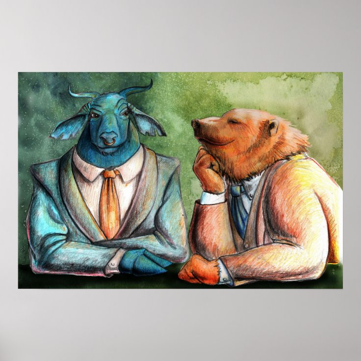 Stock Market by Portia St. Luke Poster | Zazzle