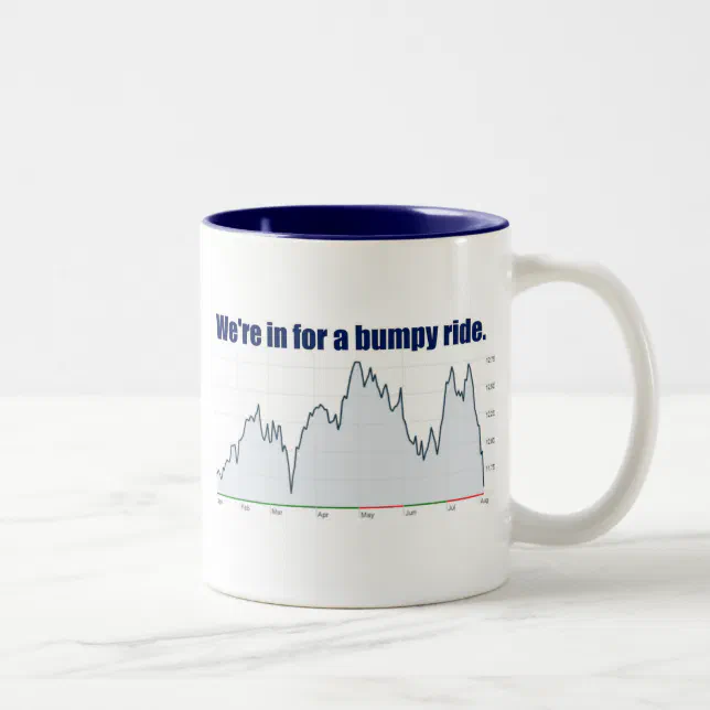 STOCK MARKET CHART BUMPY RIDE Two-Tone COFFEE MUG | Zazzle