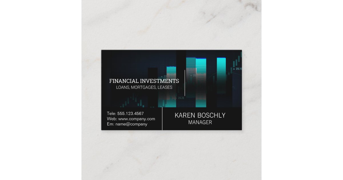 Stock Market Graph Business Card | Zazzle