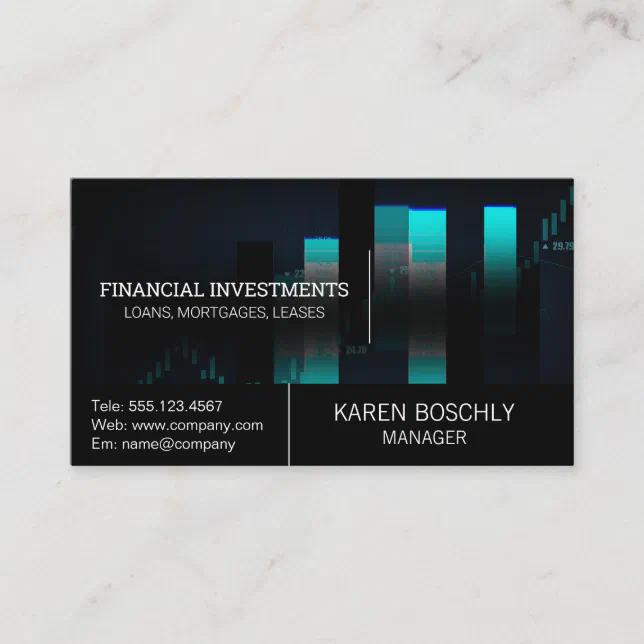 Stock Market Graph Business Card | Zazzle