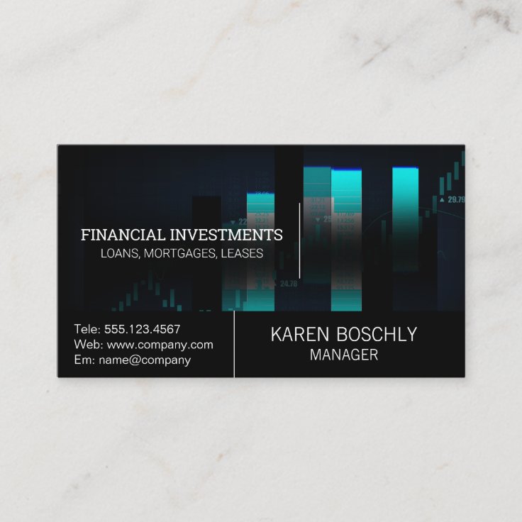 Stock Market Graph Business Card | Zazzle