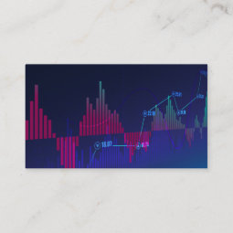Stock Market Graph | Fin Tech Business Card | Zazzle