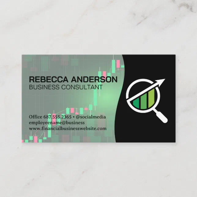 Stock Market Graph | Financial Logo Business Card | Zazzle