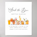 Stock The Bar Couples Shower Bottle Raffle Sign | Zazzle