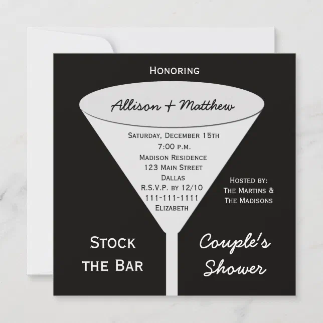 Stock the Bar Couples Shower Invitation | Zazzle