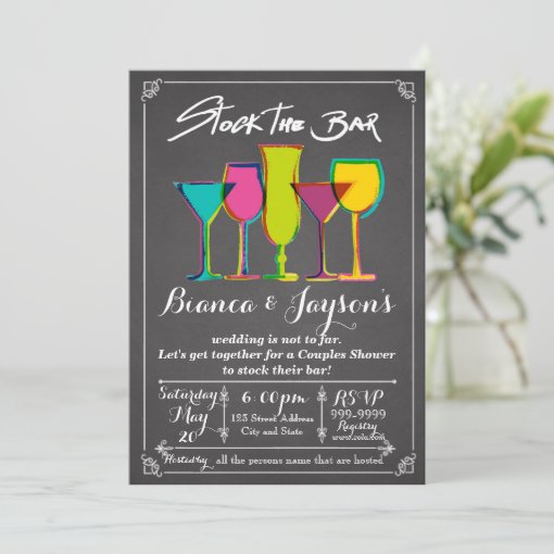 Stock the Bar Couples Shower Invitation | Zazzle