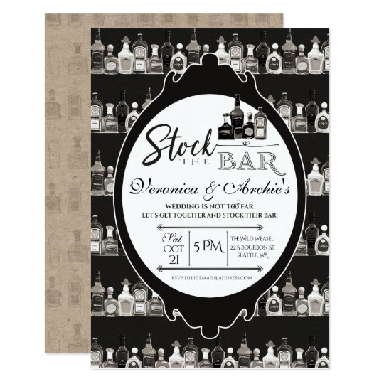 Stock the Bar Couple's Wedding Shower Invitation | Zazzle.com