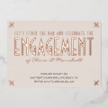 Stock the Bar Engagement Party Luxury Rose Gold Foil Invitation | Zazzle