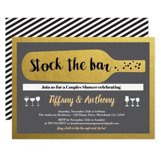 Stock the bar invitation couples shower invitation | Zazzle.com