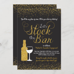 Stock the Bar Invitation | Engagement Party | Zazzle