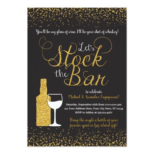 Stock the Bar Invitation | Engagement Party | Zazzle.com