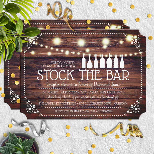 Stock the Bar Party Invitation | Zazzle