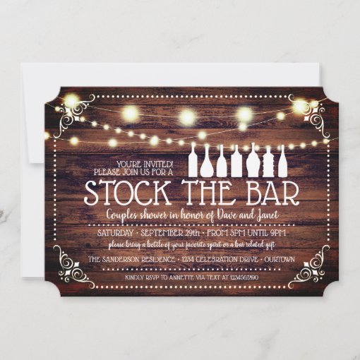 Stock the Bar Party Invitation | Zazzle