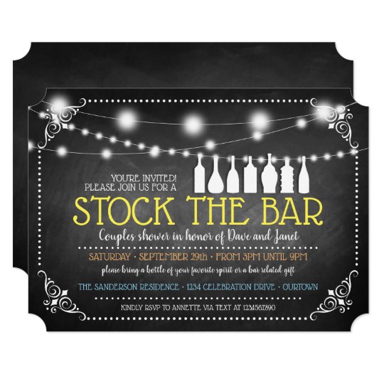 Stock the Bar Party Invitation | Zazzle.com