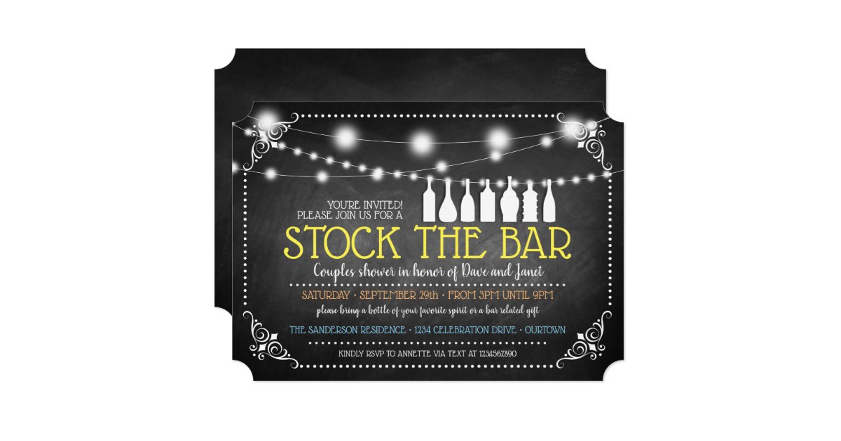 Stock the Bar Party Invitation | Zazzle.com