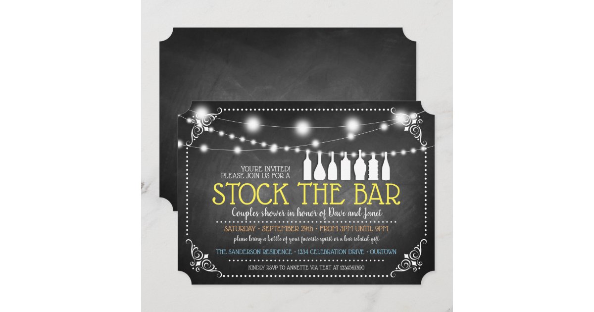 Stock the Bar Party Invitation | Zazzle