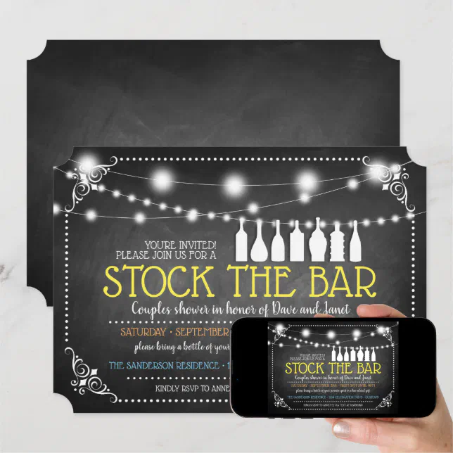 Stock the Bar Party Invitation | Zazzle