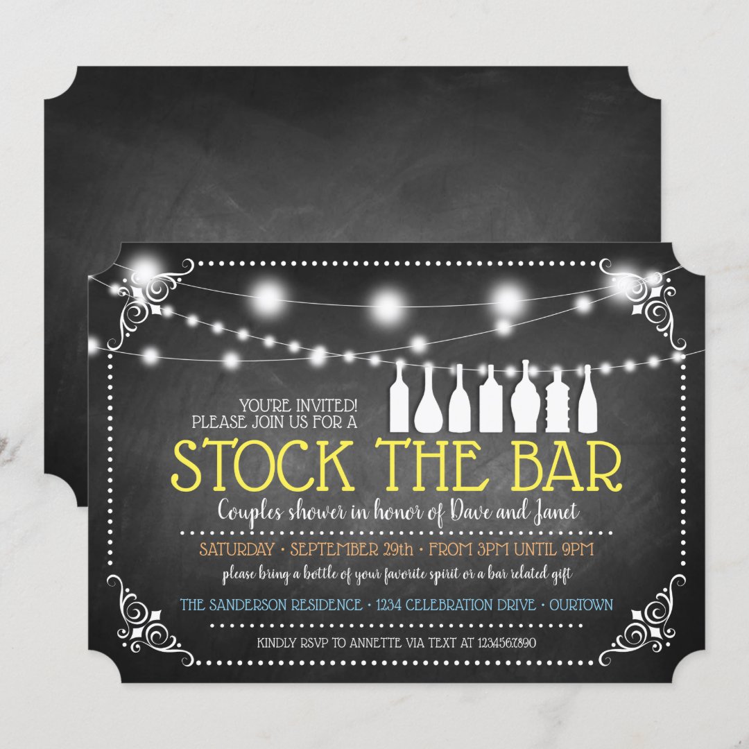Stock the Bar Party Invitation | Zazzle