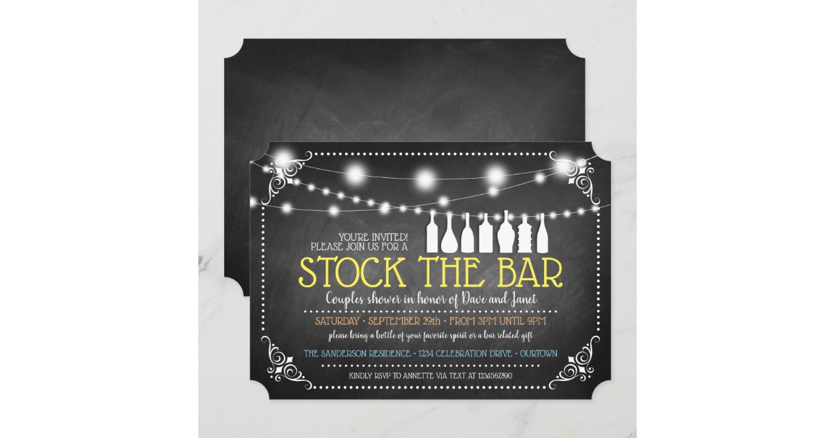 Stock the Bar Party Invitation | Zazzle