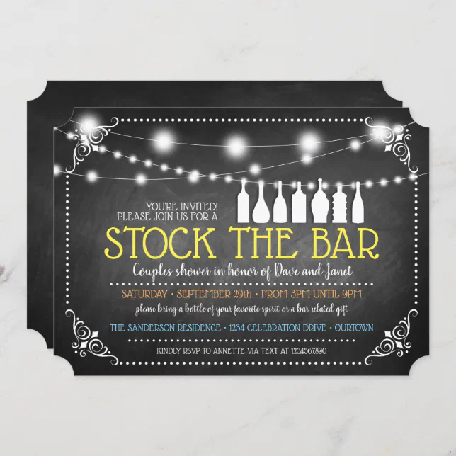 Stock the Bar Party Invitation | Zazzle