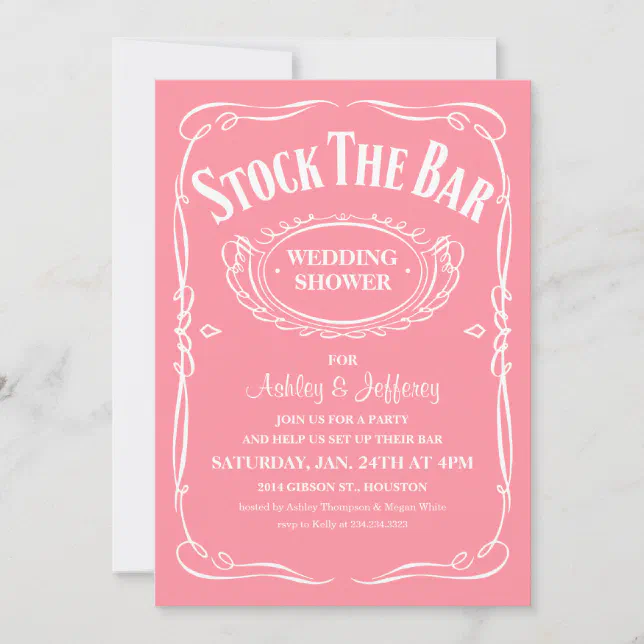 Stock the Bar Party Invitations | Zazzle