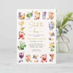 Stock The Bar Shower Invitation | Zazzle