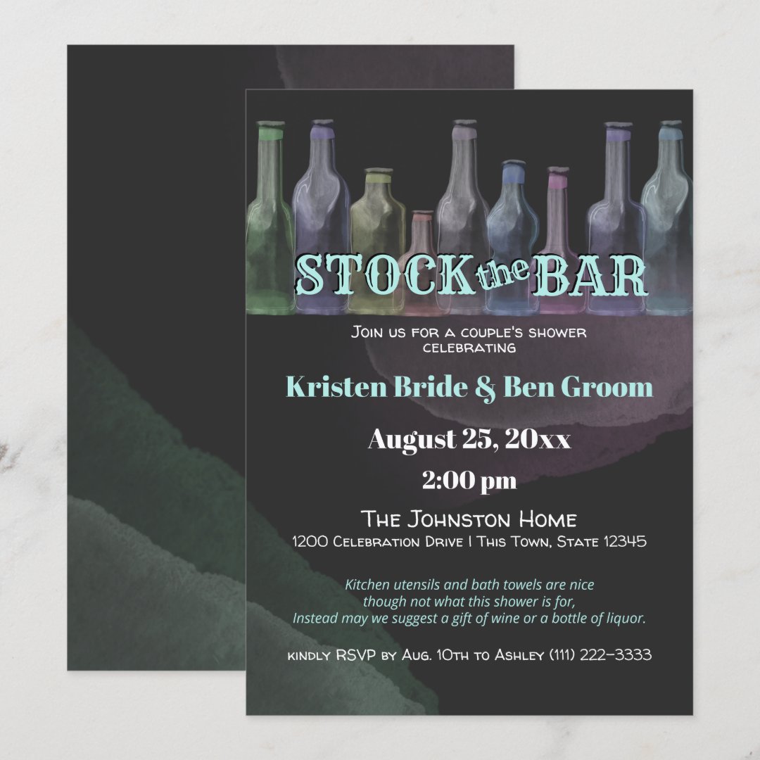 Stock the Bar Shower Invitation | Zazzle