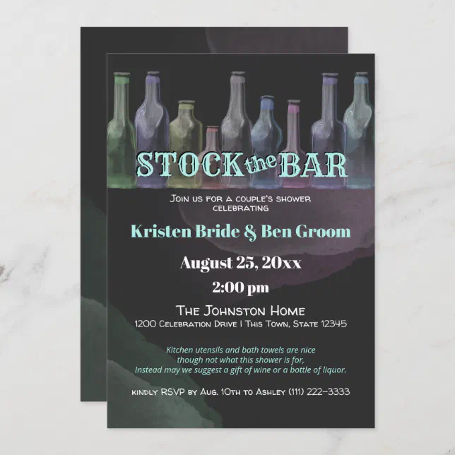 Stock the Bar Shower Invitation | Zazzle