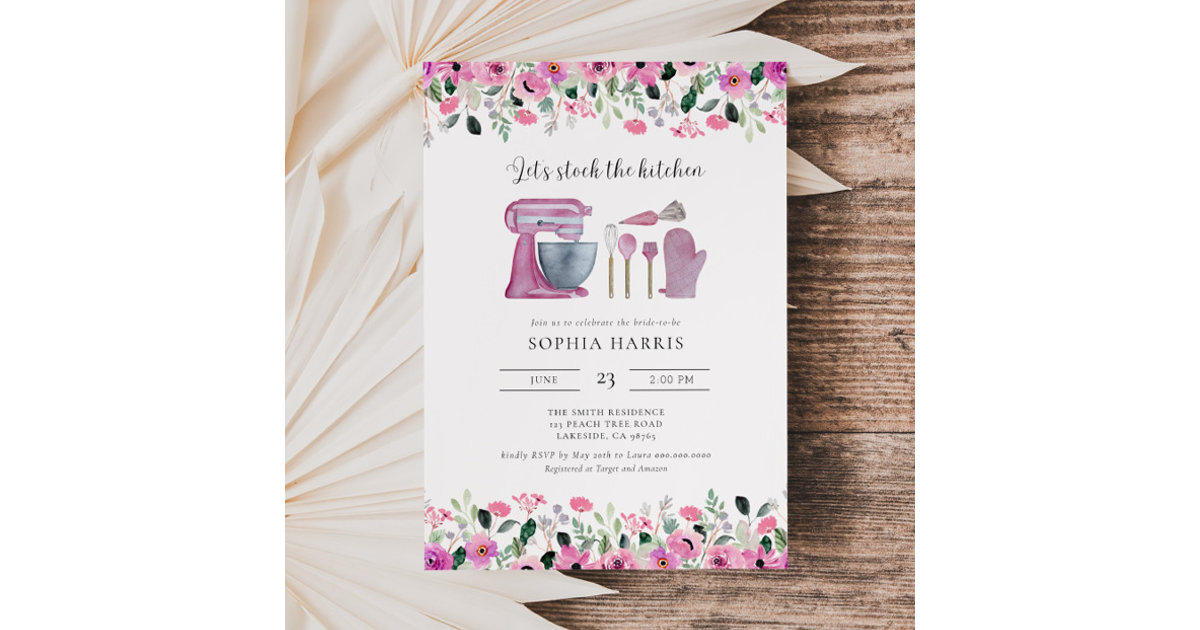 Stock The Kitchen Bridal Shower Invitation | Zazzle