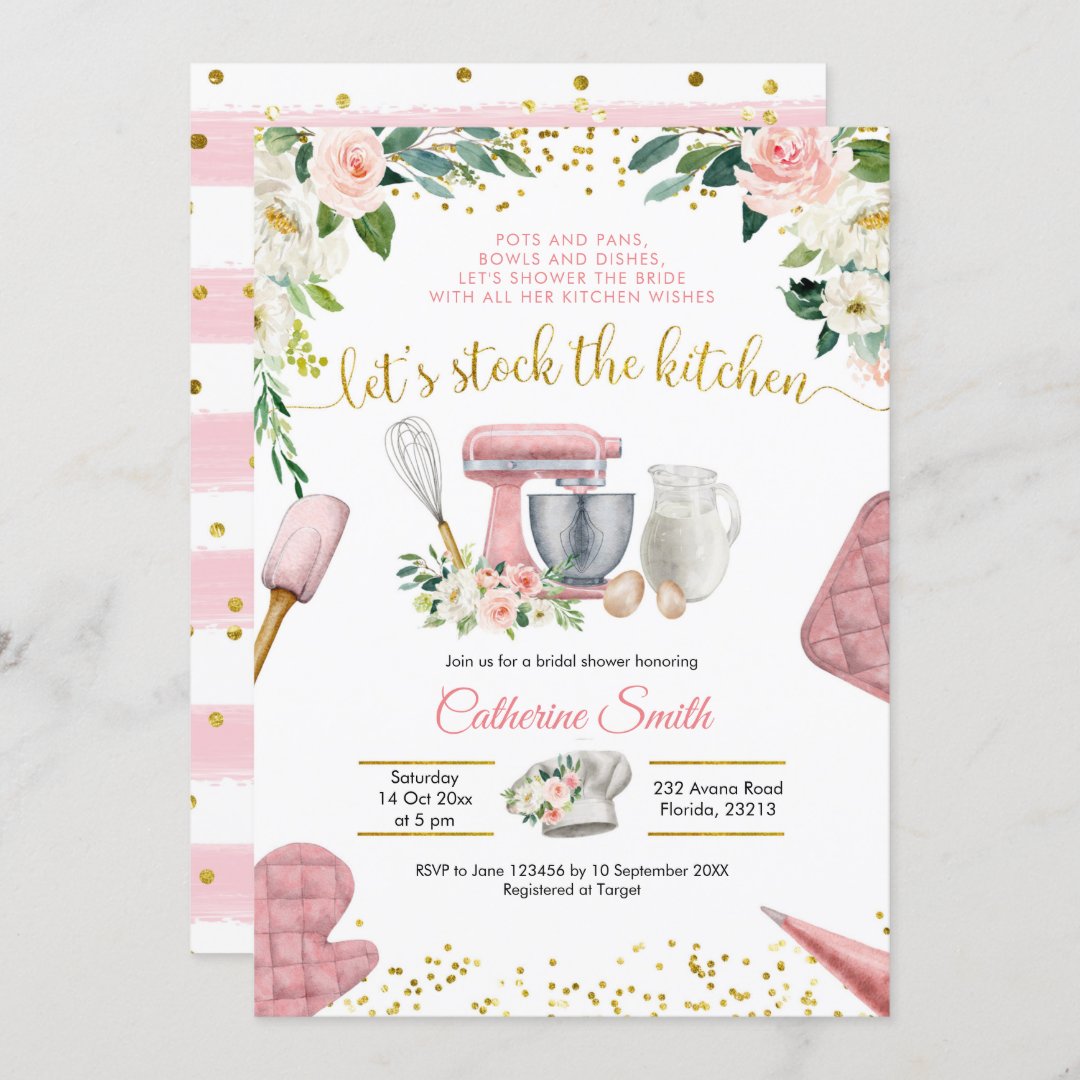 Stock The Kitchen Bridal Shower Invitation Zazzle