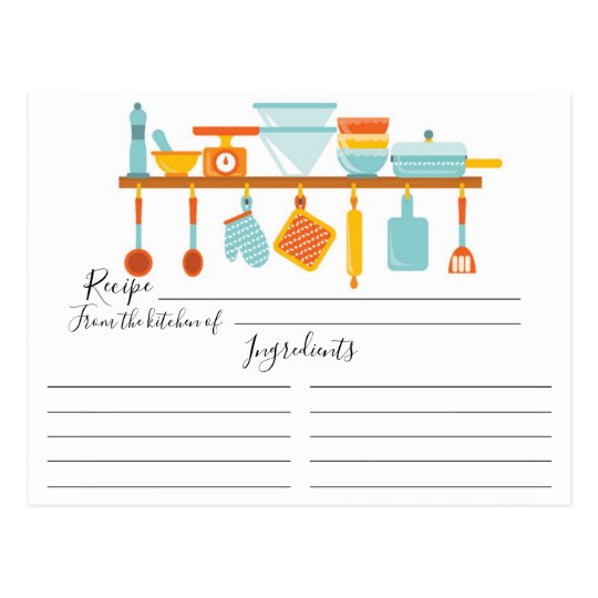 Stock the Kitchen Recipe Card | Zazzle.com