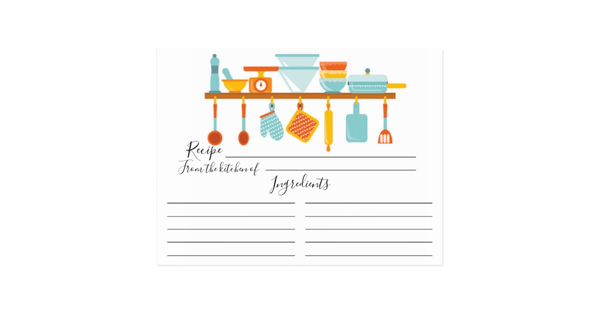 Stock the Kitchen Recipe Card | Zazzle.com
