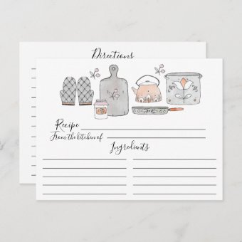 Stock the Kitchen Recipe Card | Zazzle