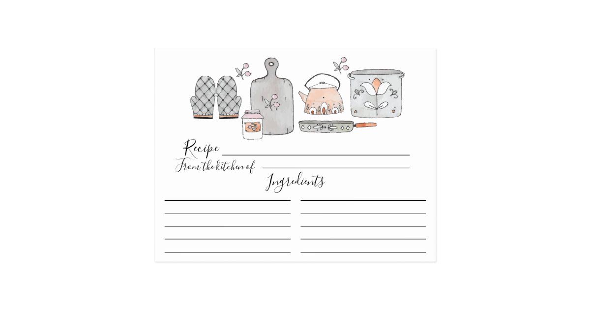 Stock the Kitchen Recipe Card | Zazzle.com