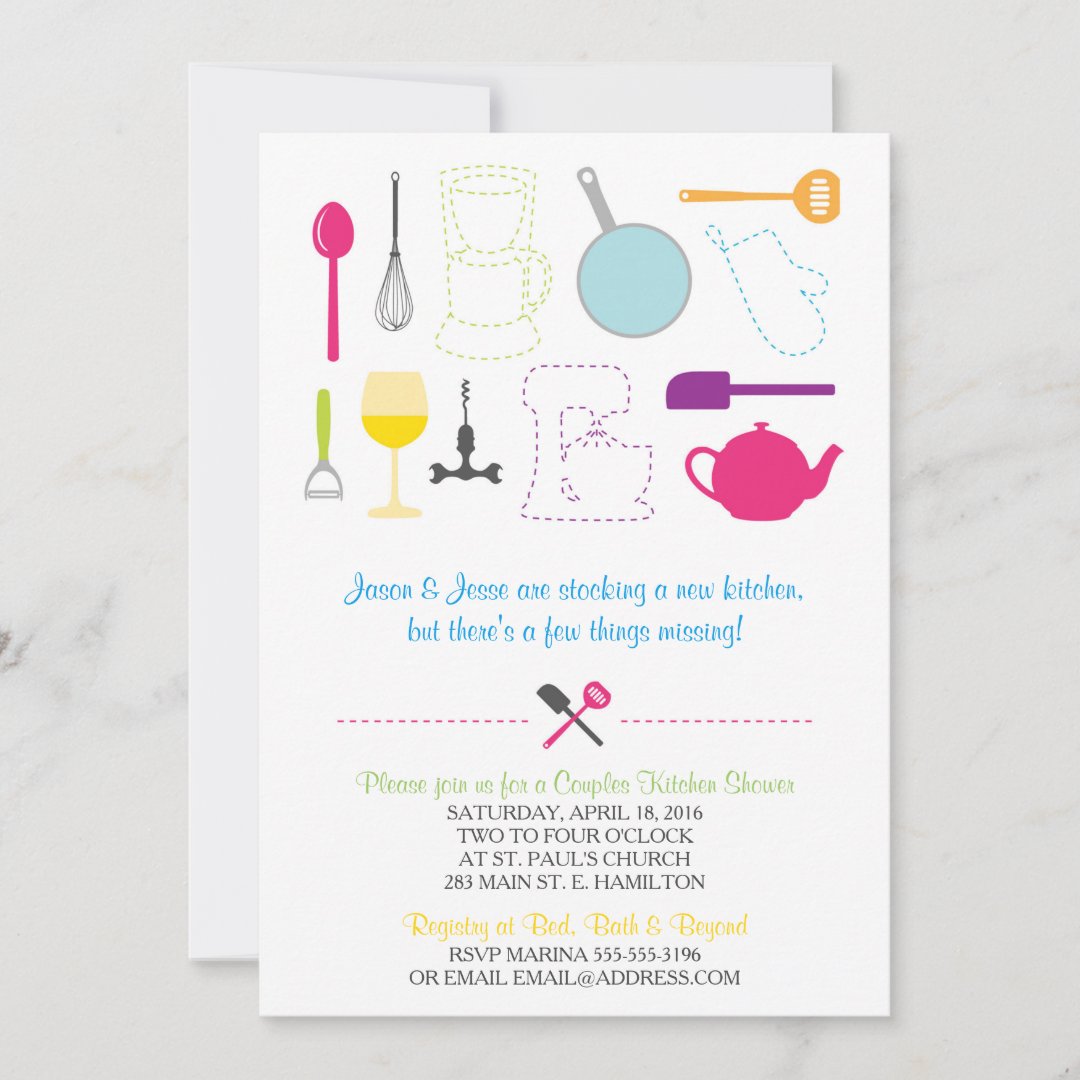 Stock the kitchen shower invitation | Zazzle