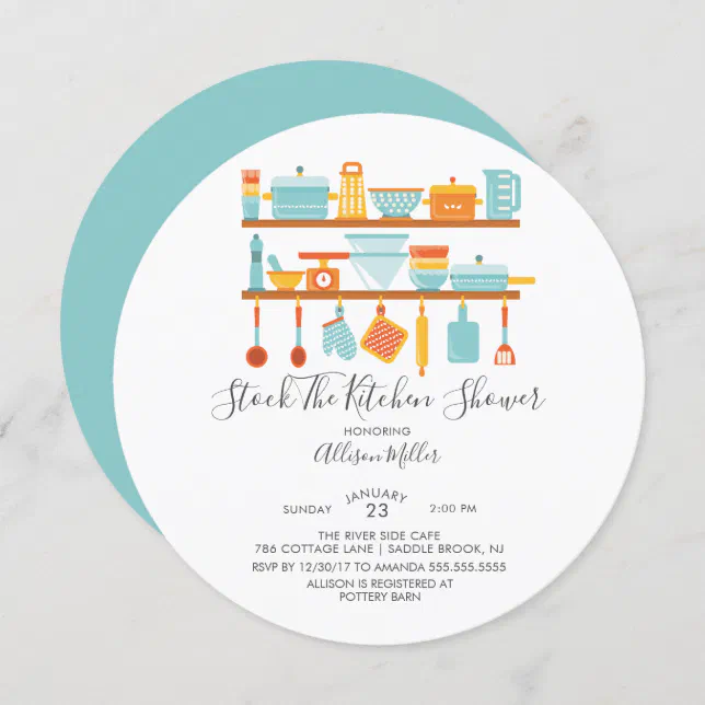 Stock The Kitchen Shower Invitations | Zazzle