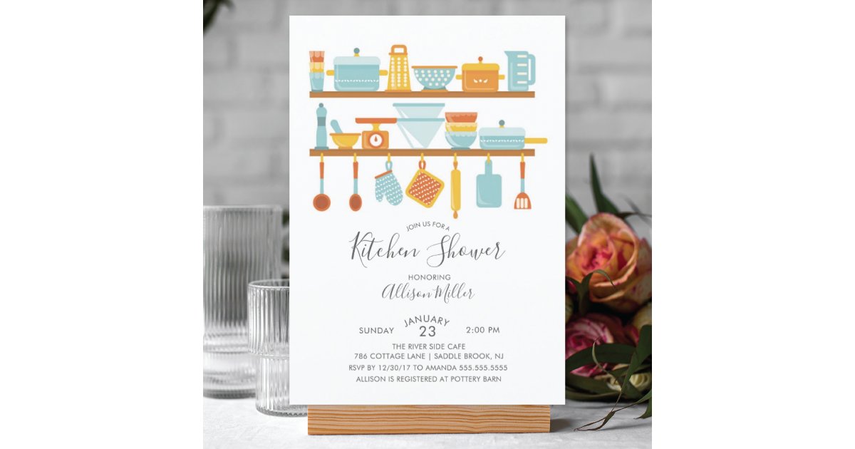 Stock The Kitchen Shower Invitations | Zazzle