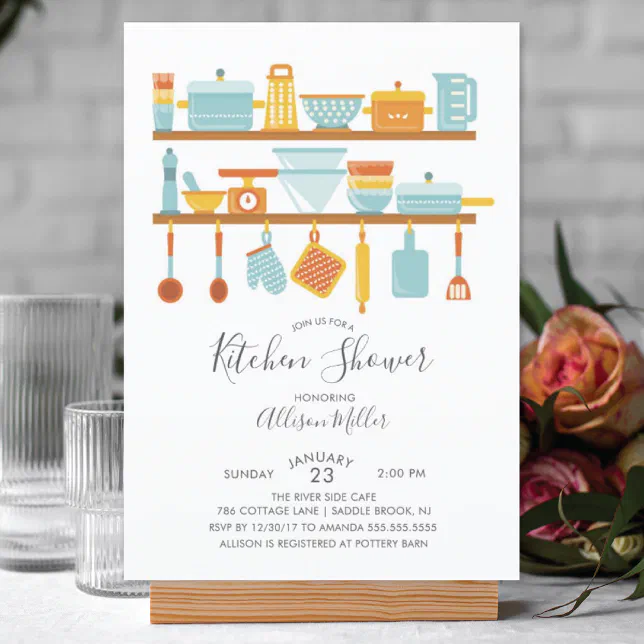 Stock The Kitchen Shower Invitations | Zazzle