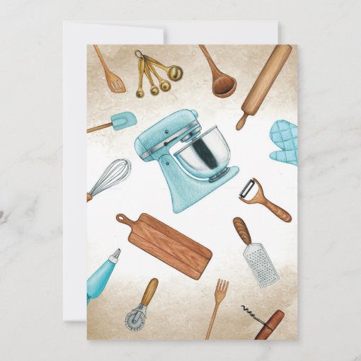 Stock The Kitchen Theme Bridal Shower Invitation Zazzle