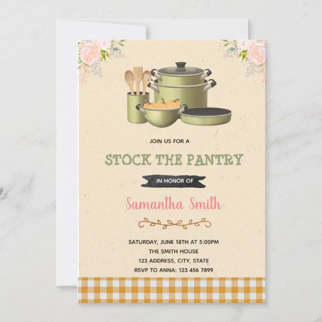 Stock the pantry bridal shower invitation | Zazzle
