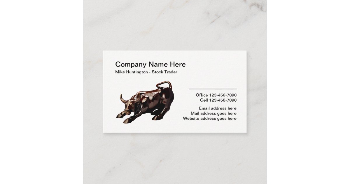 Stock Trader Professional Wall Street Business Card | Zazzle