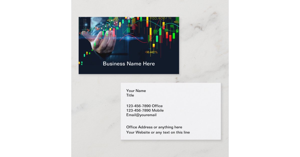 Stock Trading And Financial Advisor Business Card | Zazzle