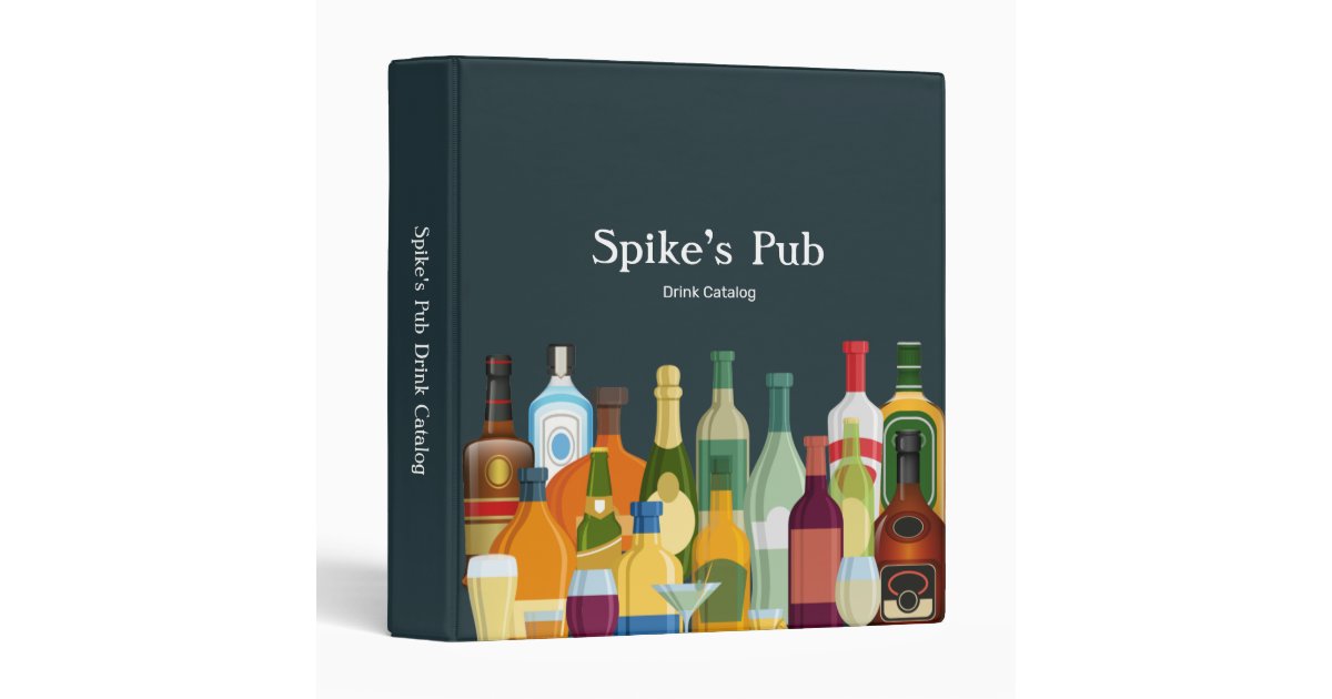 Stocked Bar 3 Ring Binder | Zazzle