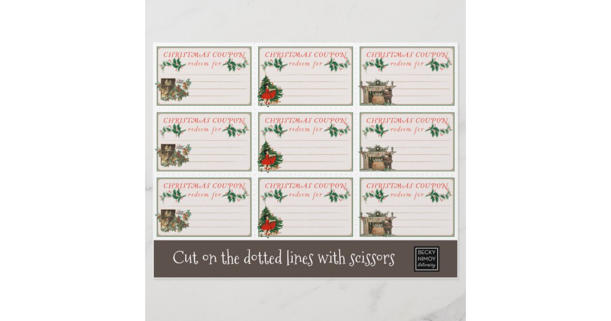 Stocking Stuffers Christmas Coupons Flyer | Zazzle